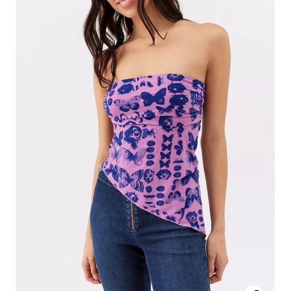 Urban Outfitters | Tops | Uo Y2k Asymmetrical Tube Top | Poshmark